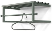 Šedozelený kovový nástěnný věšák s poličkou 76 cm Marco – Spinder Design