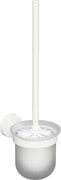 Sapho Sapho, X-ROUND WHITE WC kartáč závěsný, mléčné sklo, bílá mat, XR303W
