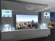Obývací stěna 300 cm TV/RTV šedý lesk  IMP 1/5/W/S/0/0