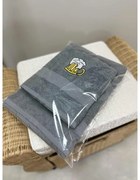 B.E.S. - Petrovice, s.r.o. Dárkový set ručník a osuška 50x90+70x140 froté s výšivkou piva - antracitová