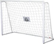 HOMCOM Fotbalová brána - Fotbalový gól - Tréninková brána, rozměry 186D x 62Š x 123V cm - kovový rám, PE síť, kolíky a nářadí včetně - bílá | Aosom