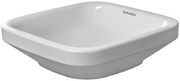 Duravit DuraStyle - Umyvadlo na desku, 43x43 cm, s WonderGliss, bílá 03494300001