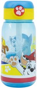 Plastová láhev na pití s brčkem a víčkem Tlapková patrola - Paw Patrol - 510 ml