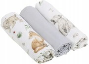 Dětské mušelínové pleny BABYMAM PREMIUM 60x75 cm - sada 3 ks - Lesní zvířátka