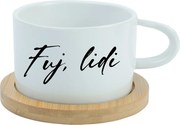 FUJ, LIDI - bílý hrníček makronka 200 ml