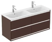 Ideal Standard Connect Air - Skříňka pod dvojumyvadlo 120 cm, matná hnědá/matný bílý lak E0822VY