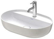 Duravit Luv - Umyvadlo na desku, 60x40 cm, bez přepadu, s otvorem pro baterii, WonderGliss, bílá/matná šedá 03806023001