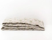 Dětské béžové lněné povlečení Linen Tales Botany, 140 x 200 cm
