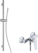 kielle Nefia - Sprchový set s baterií, tyčí, hadicí a sprchovou hlavicí EcoSpare, chrom 20627SN20