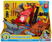 Fisher price imaginext pirátská loď žralok, mattel dhh61