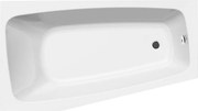 Aqualine Aqualine, BEROUNKA vana160x90x41cm, levá, bílá, A1690