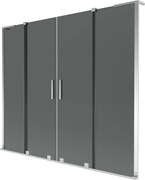 Mexen Velar L Duo, 2-křídlová posuvná vanová zástěna 200 x 150 cm, 8mm šedé sklo, chromová, 896-200-003-42-01