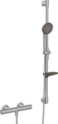 Hansa Prisma - Sprchový set s termostatem, 3 proudy, broušená ocel 4813043180