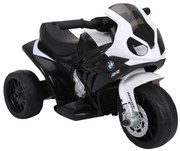 HOMCOM BMW S1000RR licenční dětská elektrická motorka dětské vozidlo s baterií, tříkolka, ocel, černá, 66x37x44 cm| Aosom