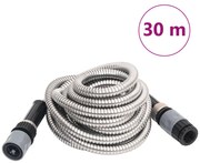 Zahradní hadice s tryskou stříbrná 0,6" 30 m nerezová ocel 154513