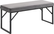 HOMCOM Čalouněná lavice s efektem sametu, lavice na postel se železnými nohami, botníková lavice do ložnice, obývacího pokoje, chodby 100 x 35 x 47 cm