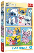 Trefl Puzzle 2x70 Lilo&Stitch - Se Stitchem není nuda 27,5x18cm v krabici 19x29x4cm