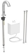 Geberit Piave - Elektronická termostatická umyvadlová baterie, síťové napájení, easy to clean, kartáčovaný nerez 116.167.SN.1