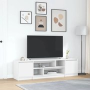 TV skříňka bílá 188,5x41x50 cm kompozitní dřevo