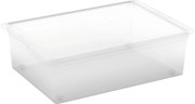 Kis Úložný box s kolečky a víkem C Transparent L, 16,5 x 55 x 38,5 cm