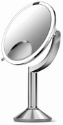 Kosmetické zrcátko simplehuman sensor trio, led osvětlení, 1x/5x/10, dobíjecí, matná nerez