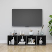 TV stolky 4 ks šedé vysoký lesk 37x35x37 cm kompozitní dřevo