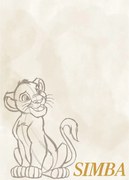 Komar Plakát Disney The Lion King Simba Sketch 50 x 70 cm