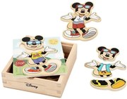 Vkládačka mickey mouse "obleč mickeyho" 19 ks v dřevěné krabičce