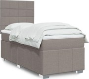 Box spring postel s matrací taupe 100 x 200 cm textil 3291583
