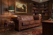 Askont Chesterfield Windsor High: Kožená pohovka 3M zvýšená