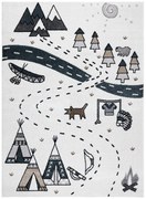 Hanse Home, Dětský kusový koberec Fun Indian cream, 80x150, bílá, dětský pokoj
