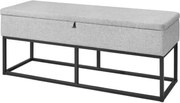 Lavice s úložným prostorem TAURO 112x48 cm, šedá
