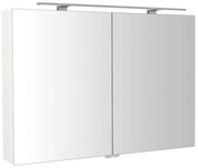 Sapho Riwa - Zrcadlová skříňka s LED osvětlením, 101x70x17 cm, lesklá bílá RIW100-0030