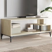 Tv Stolek 102X40X41 Cm Kompozitní Dřevo A Ocel - dub sonoma