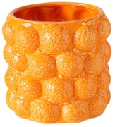 KERAMICKÝ KVĚTINÁČ ORANGE 15X17 CM ORANŽOVÁ