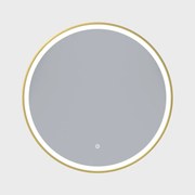 Erga Olivia, kulaté LED zrcadlo 80cm, zlatý kovový rám, 1840 lm, 6500K, přední osvětlení, ERG-V01-202-8080-GD