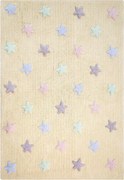 Pre zvieratá: Prateľný koberec Tricolor Stars Vanilla, 120x160, žltá, chodba / predsieň, Lorena Canals