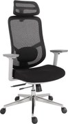 Kancelářská ergonomická židle Neoseat ALLY WHITE — černá / bílá, nosnost 150 kg