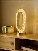 Sinsay - Křišťálová stolní lampa LED ve zlatém rámu - zlatá