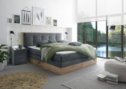 XXXLutz POSTEL BOXSPRING, 180/200 cm, antracitová Livetastic - Postele s úložným prostorem - 002220039902