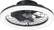 FAN LED-ETESIA-B-FAN Stropní svítidlo ETESIA s ventilátorem černá, hliník/akrylát, 30 W, 4800 lm, CCT, 17 x 49 cm - FANEUROPE