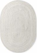 Kusový koberec Jute Braided 106321 White ovál, 160x230 ovál, biela, chodba / predsieň, Hanse Home