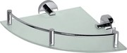 Bemeta Design OMEGA: Polička, rohová, s hrazdou, sklo - 104202162