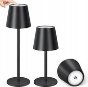 Sada 2 bezdrátových Led stolních lamp Outon – černá