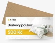 Goldea dárkový tištěný poukaz v hodnotě 500 kč 500 Kč