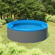 vidaXL Marketos Nadzemní bazén se závěsným skimmerem a čerpadlem 350x90 cm šedý
