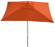 Slunečník Florida 2x3m - polyester/dřevo 6kg - terakota