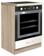 ECONO wh | dolní skříňka ECO-17D na vestavnou troubu | 60 cm | san remo/bílá lesk | VÝBĚR KORPUSU