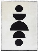 Dywany Łuszczów, Kusový koberec Mode 8598 geometric cream/black, 80x150, černobílá, kancelář