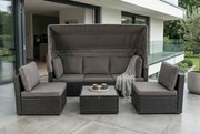Variabilní zahradní sestava Marbella s luxusní stříškou Černá